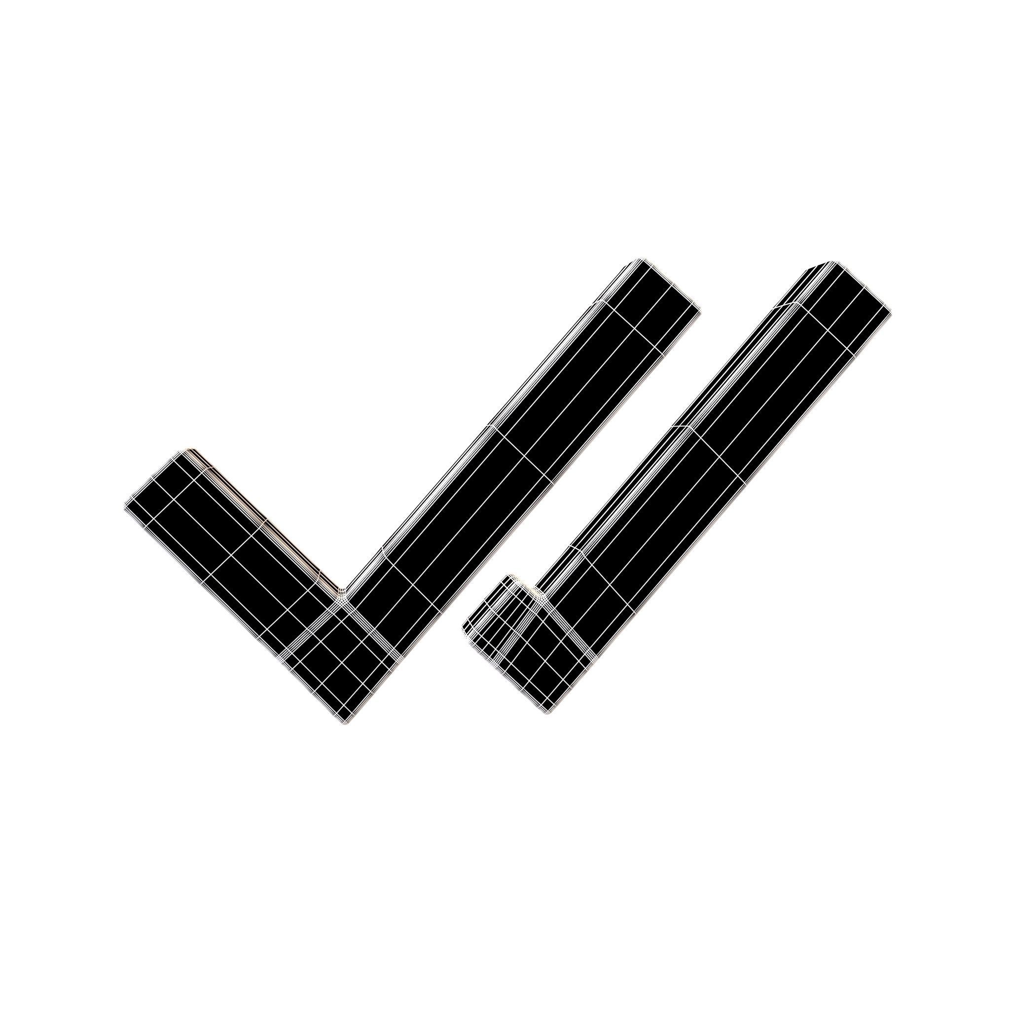3D model WhatsApp Tick Symbol V2 001 VR / AR / low-poly | CGTrader