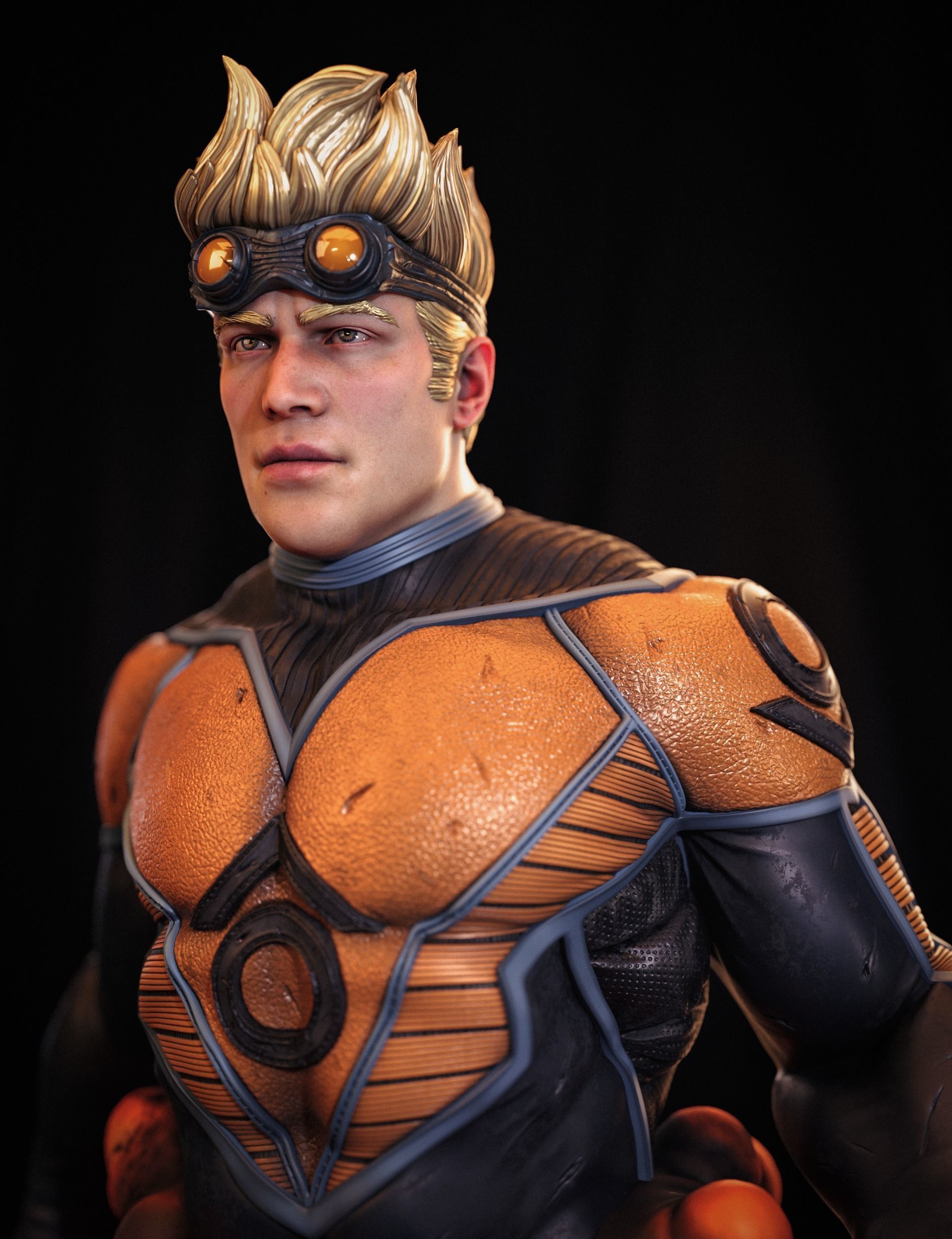 Cannonball New Mutants X-Men Statue for 3d Print 3D model 3D printable ...