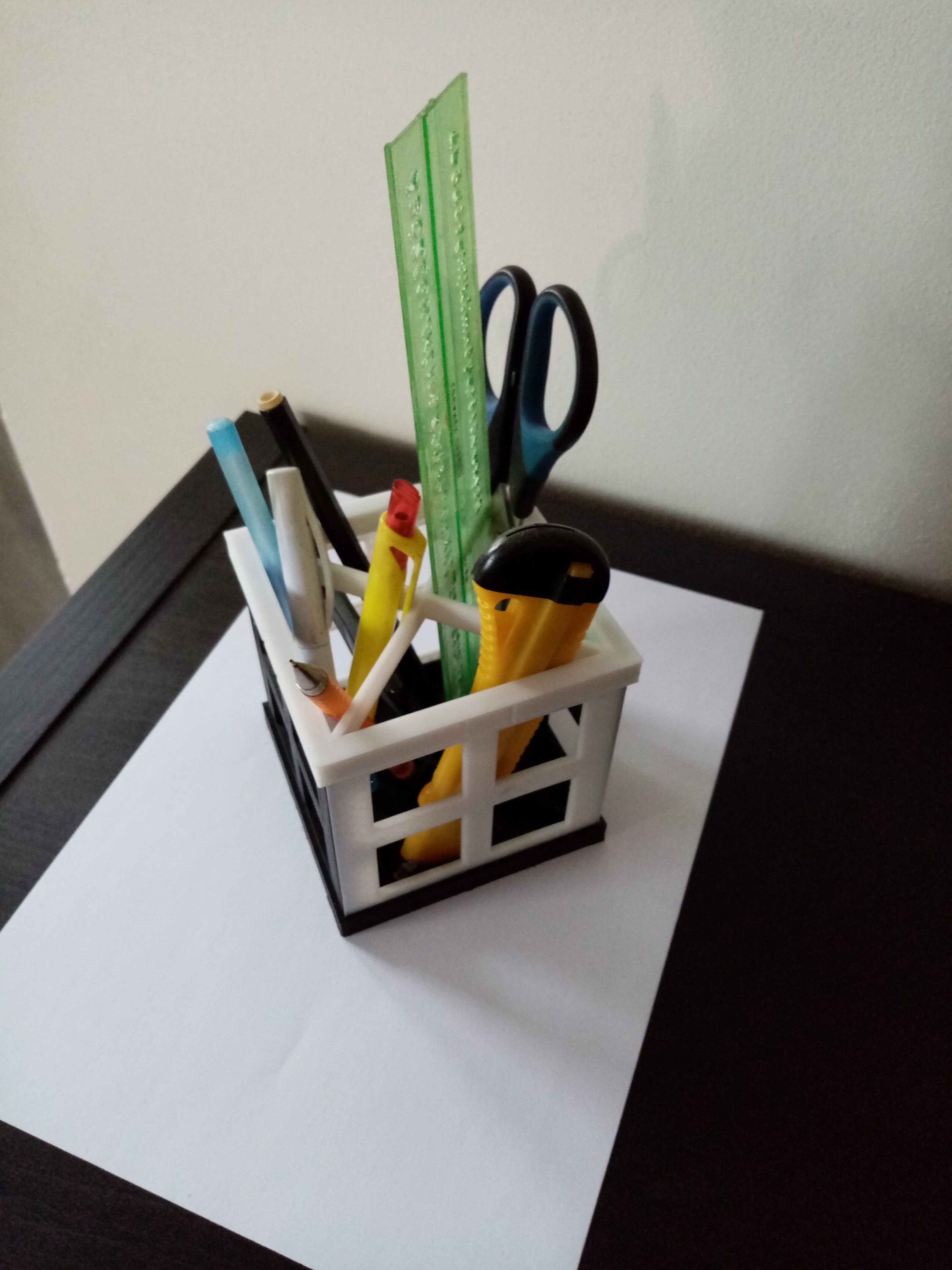 Pencil holder CUBE easy print 3D model 3D printable | CGTrader