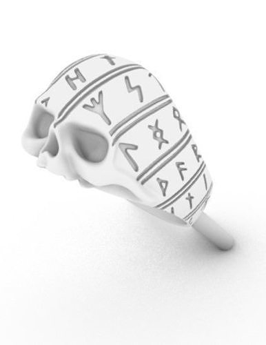 Skull with runes 3D model 3D printable | CGTrader