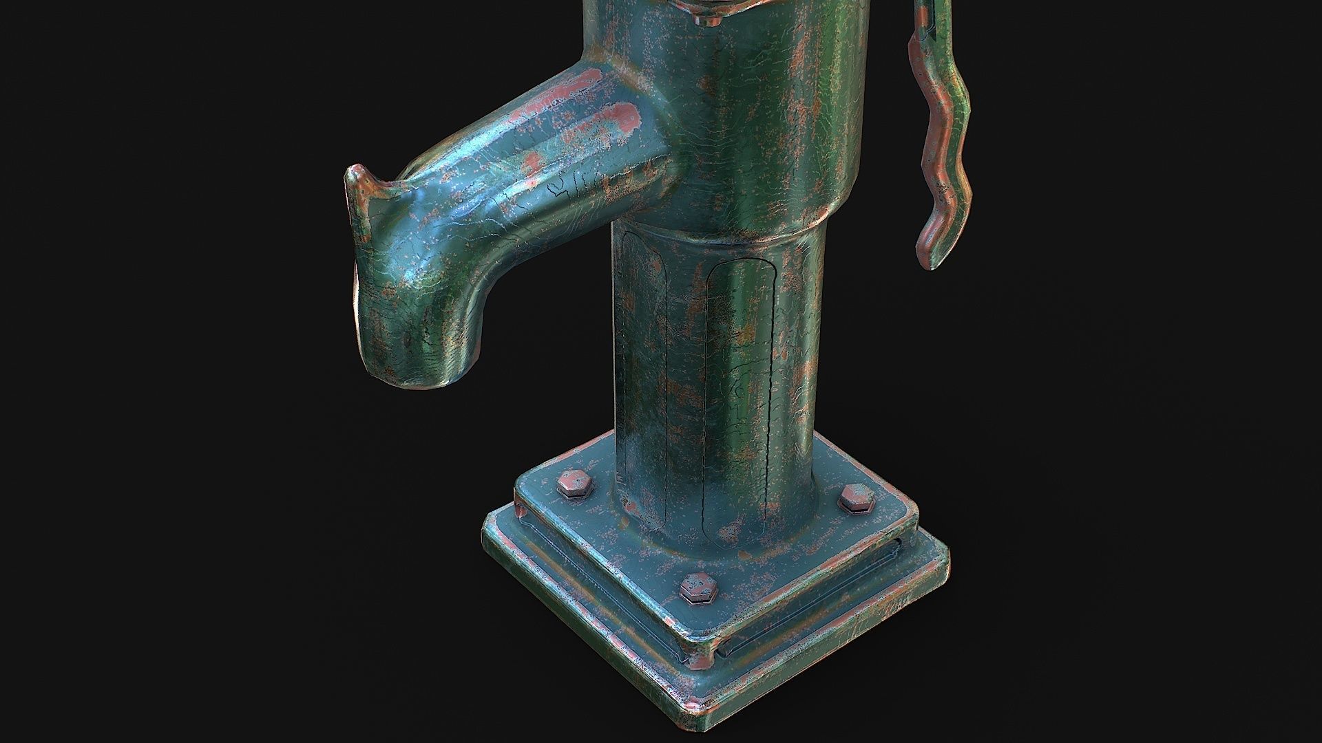 3D model Asian Village Tube Well - Water Hand Pump VR / AR / low-poly ...