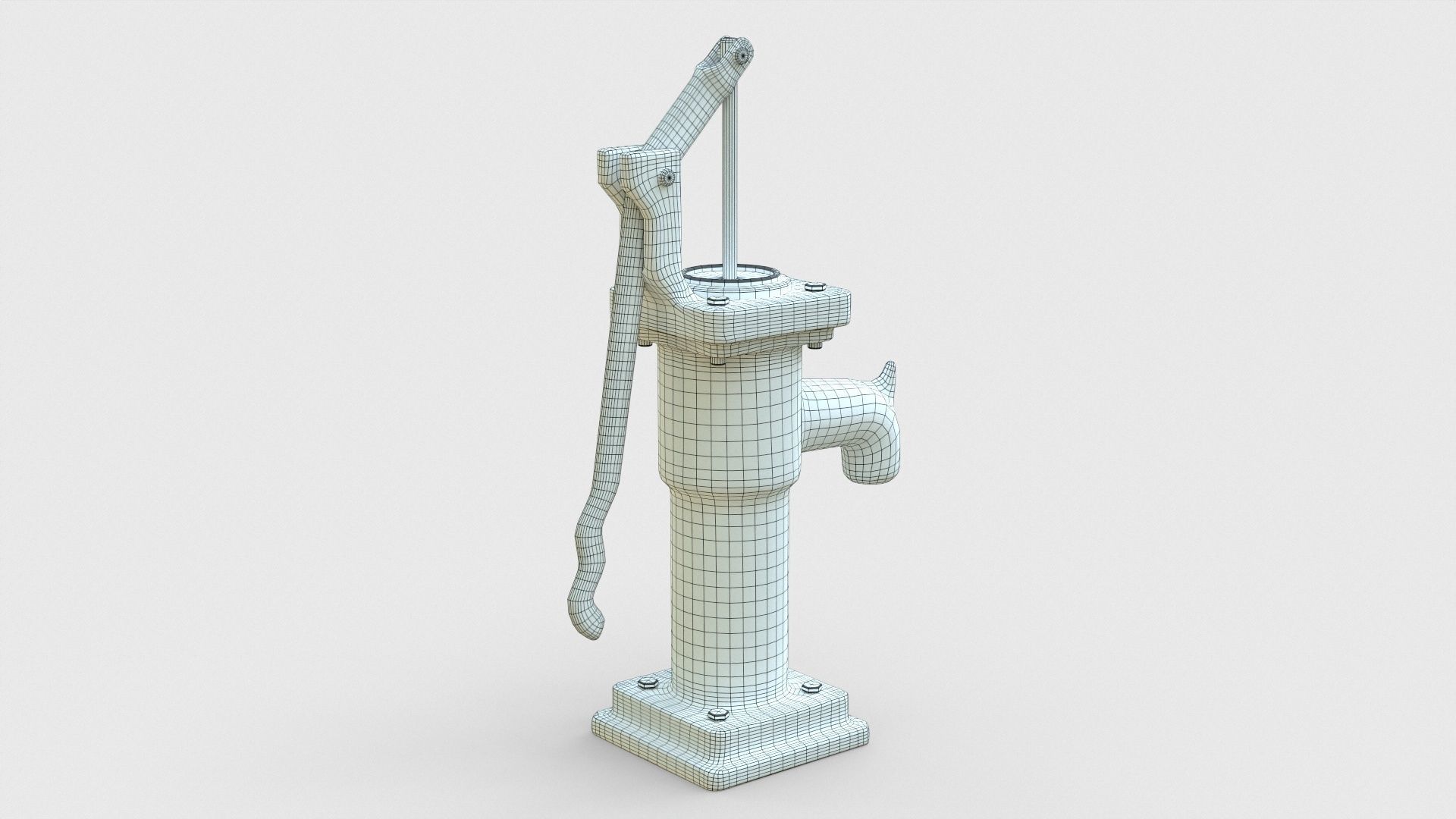 3D model Asian Village Tube Well - Water Hand Pump VR / AR / low-poly ...