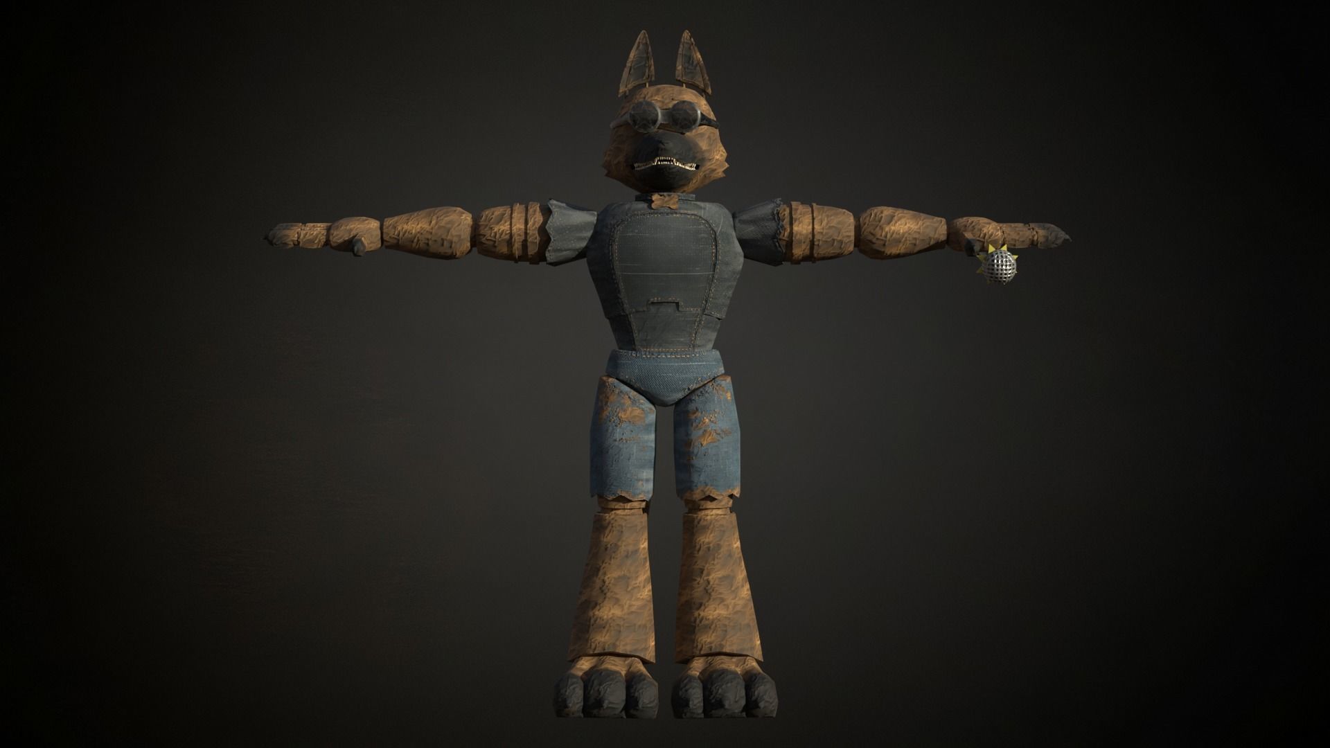 3D model Fnaf like dog singer animatronic VR / AR / low-poly | CGTrader
