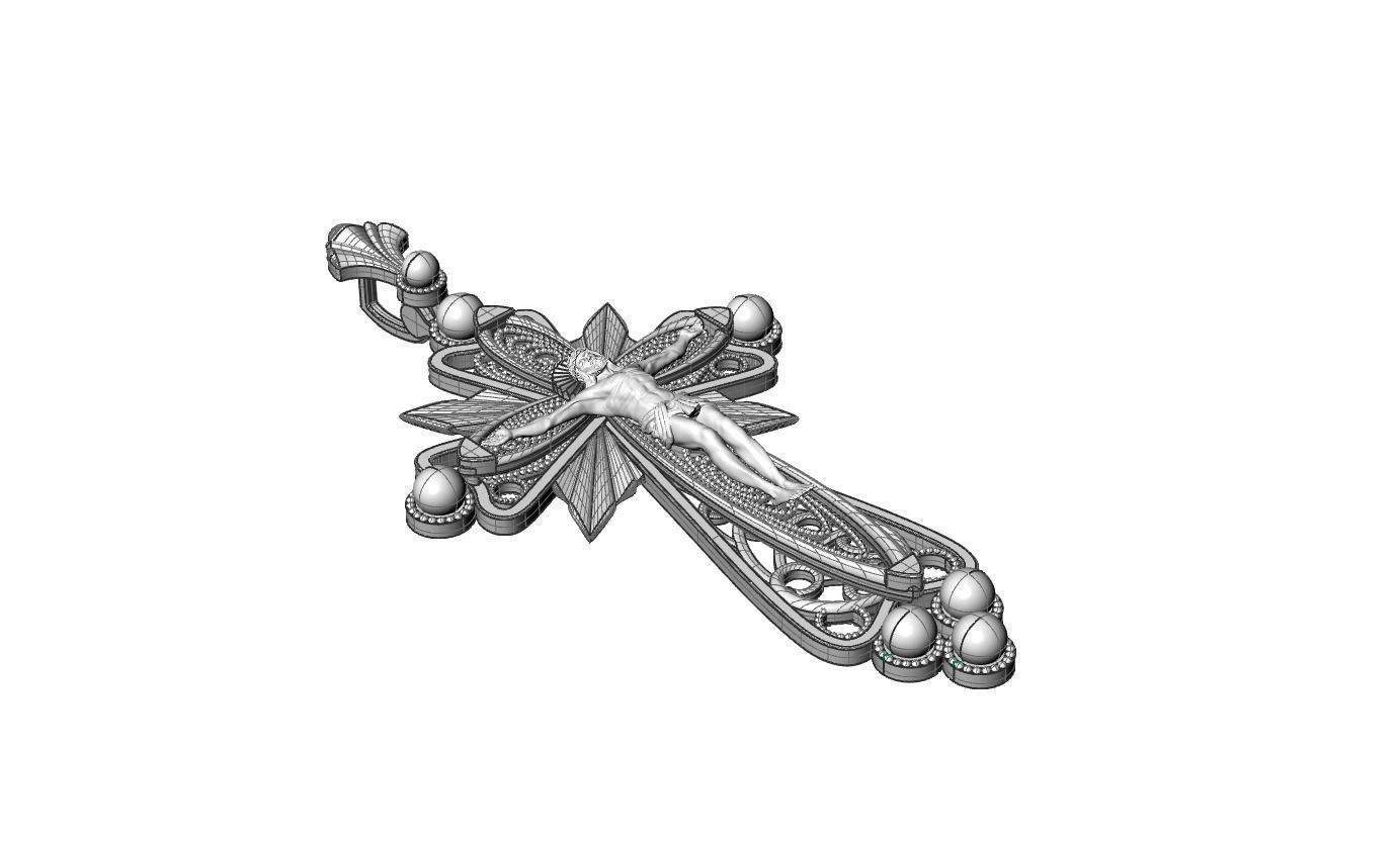 Orthodox cross with the image of Jesus cnc model or 3D model 3D ...