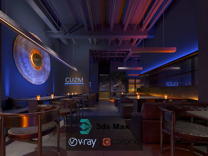 Modern bar 3D model | CGTrader