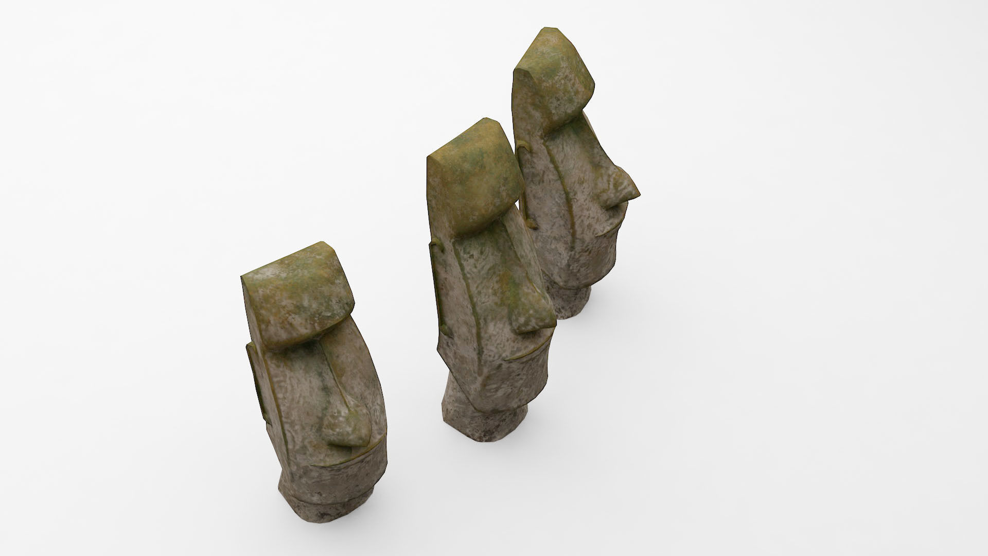 Easter Island - Moai Heads 3D model | CGTrader
