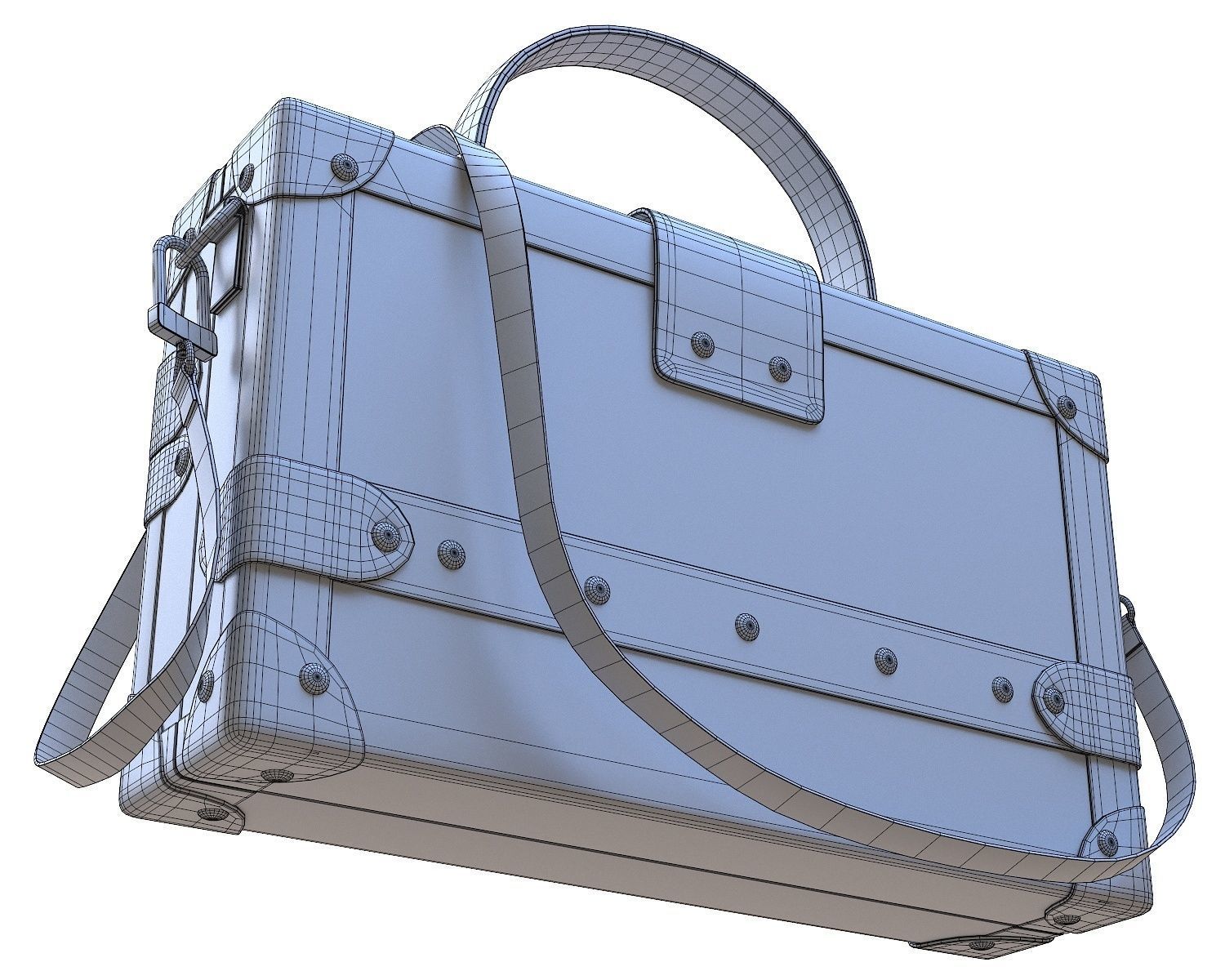 3D model Louis Vuitton Petite Malle Black 1854 VR / AR / low-poly ...