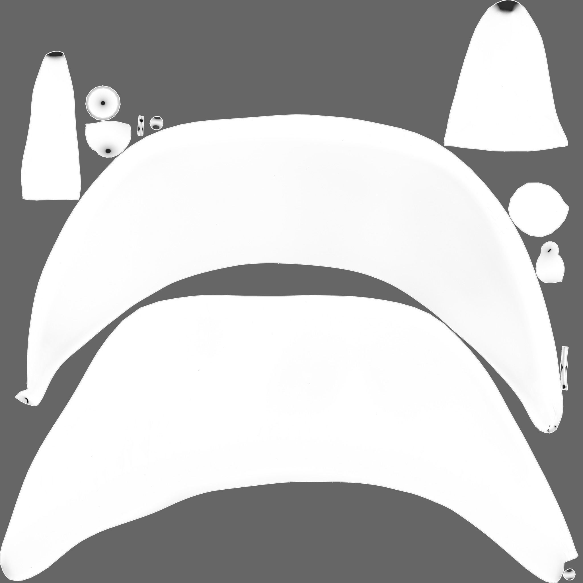 3D model Traditional Shaolin Concept Hair Piece VR / AR / low-poly ...