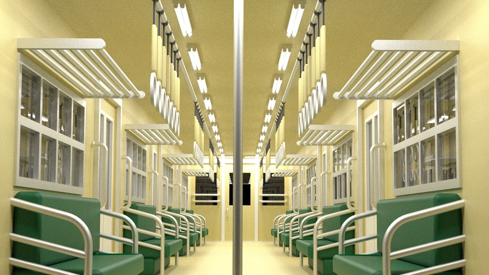Cartoon Subway Metro Interior 3D model | CGTrader