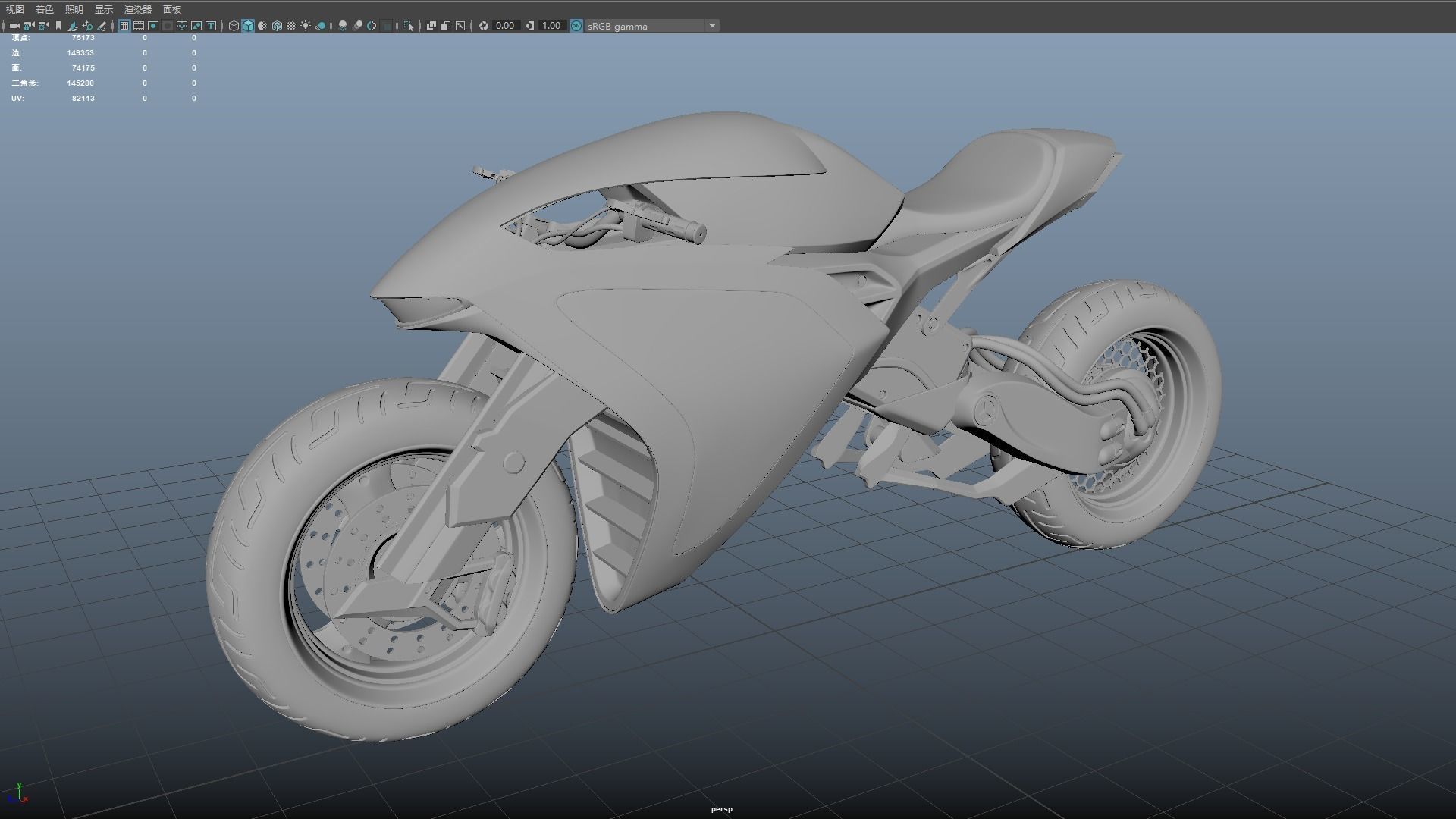 Scifi moto Sport Bike tech motorcycle futuristic concept turbos 3D ...