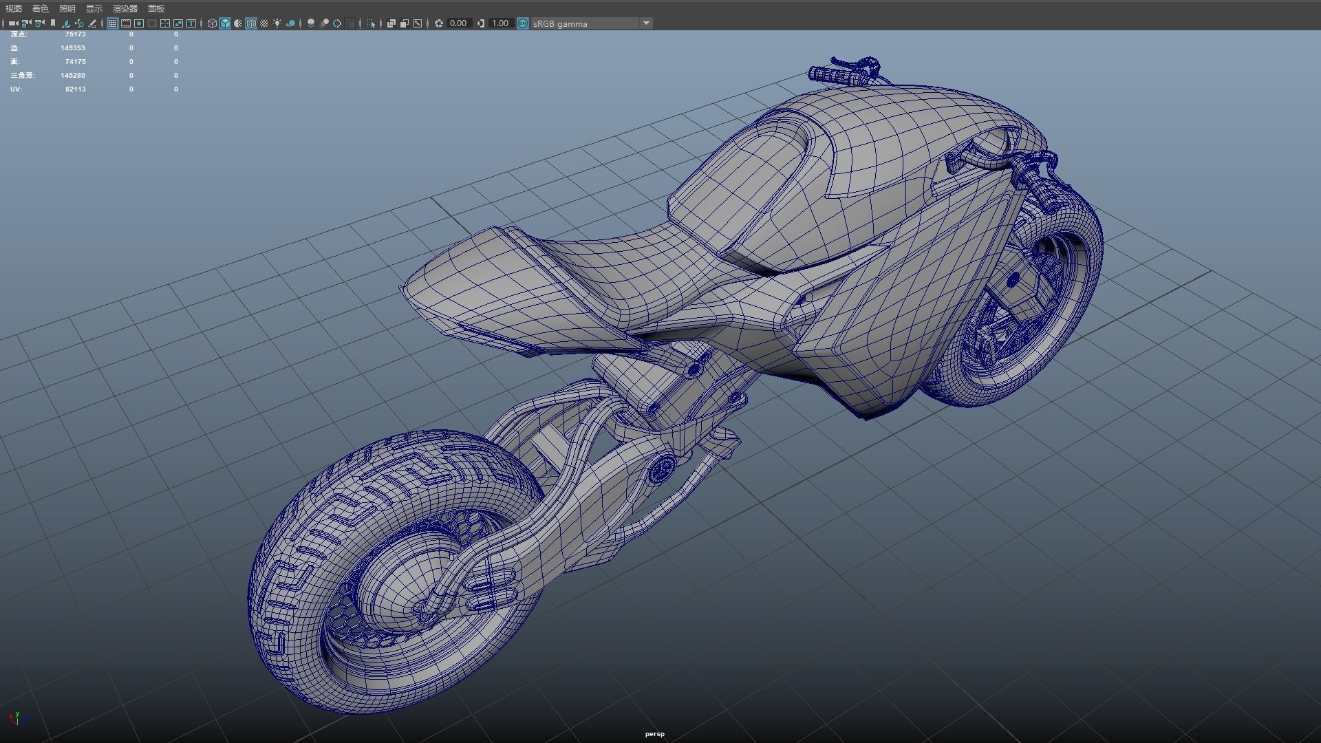 Scifi moto Sport Bike tech motorcycle futuristic concept turbos 3D ...