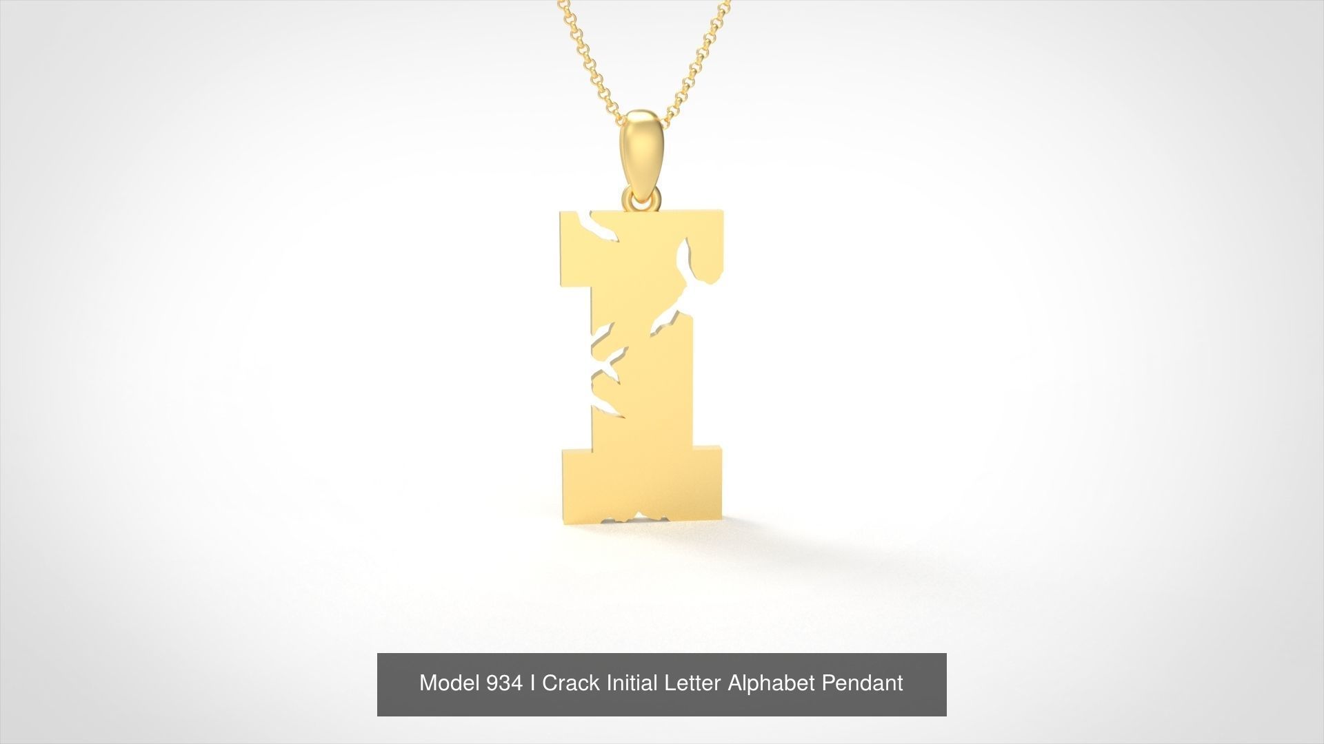 Crack Initial Letter Alphabet Pendant Collection | CGTrader