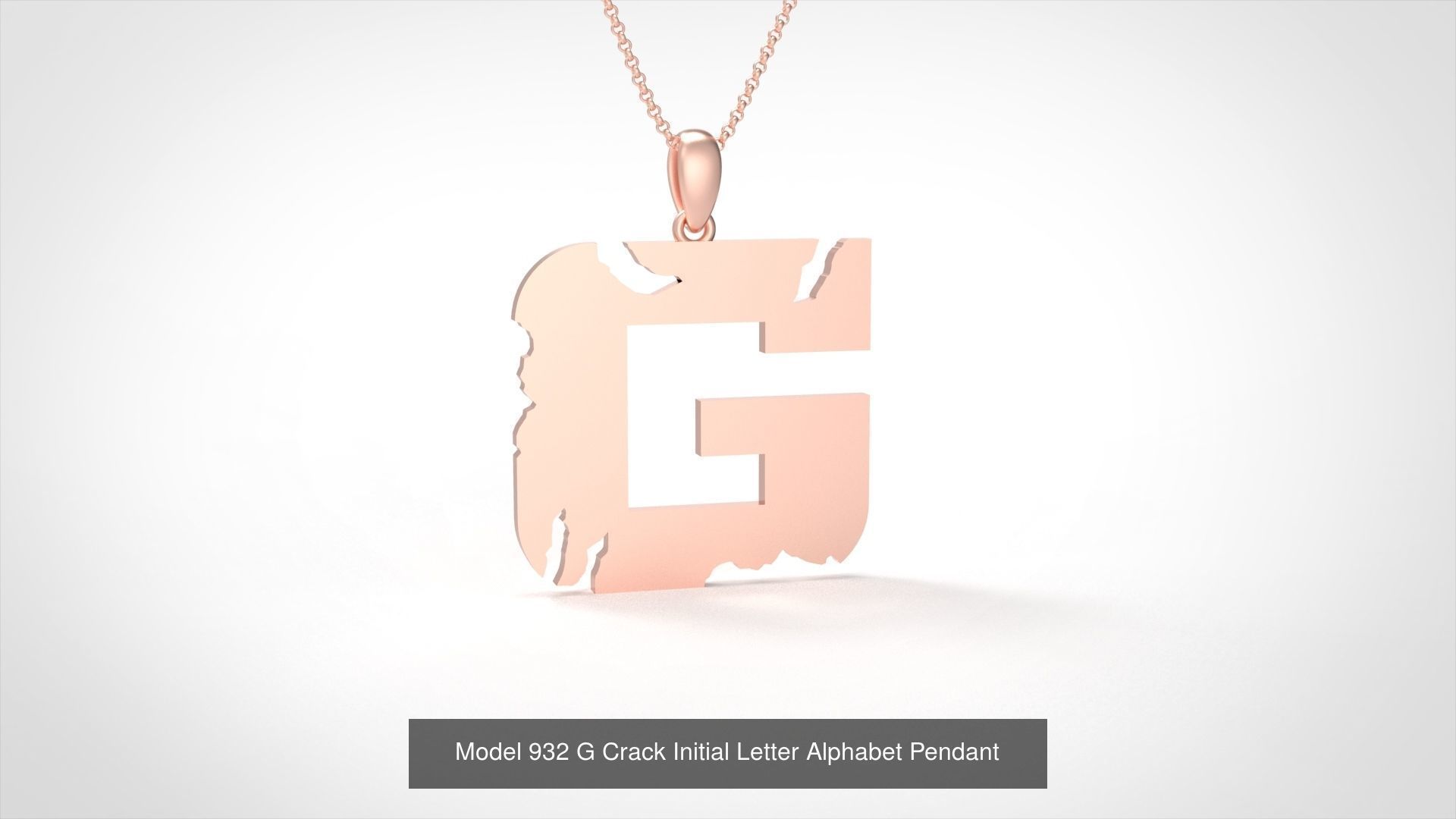 Crack Initial Letter Alphabet Pendant Collection | CGTrader