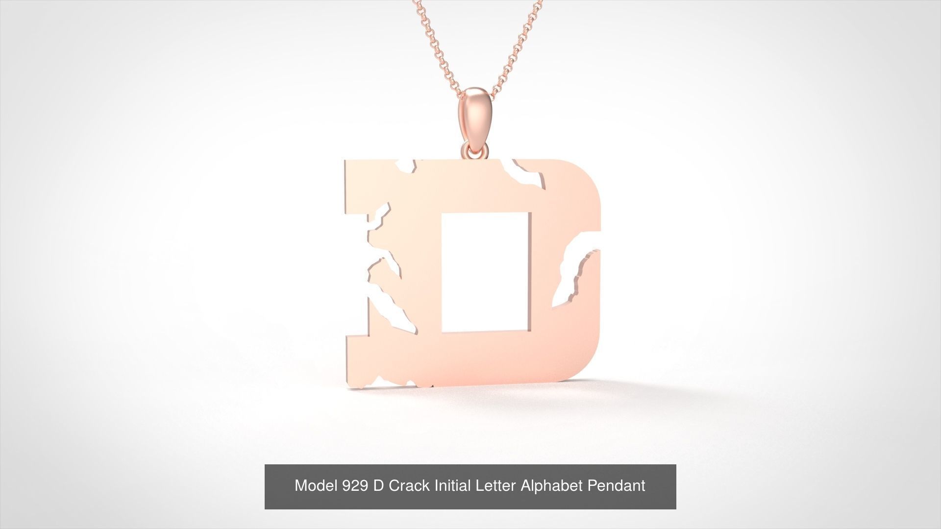 Crack Initial Letter Alphabet Pendant Collection | CGTrader