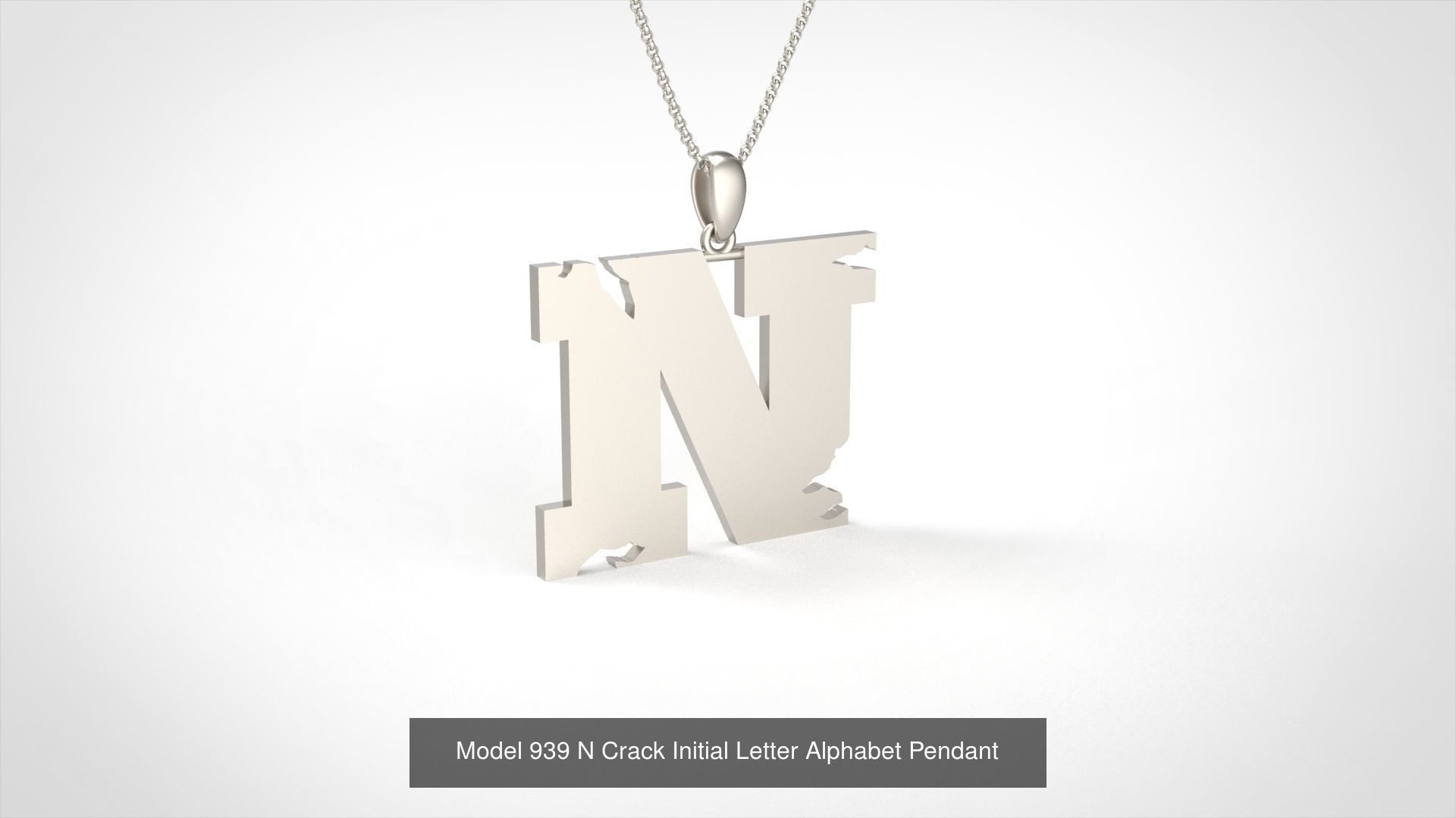 Crack Initial Letter Alphabet Pendant Collection | CGTrader