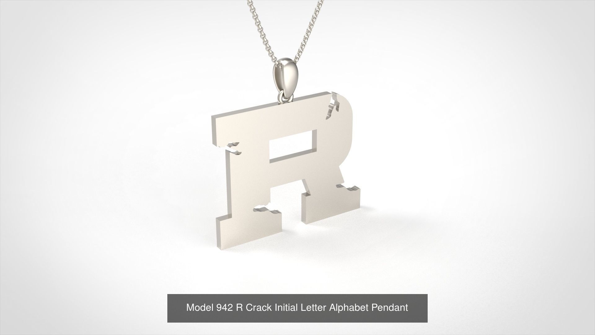 Crack Initial Letter Alphabet Pendant Collection | CGTrader