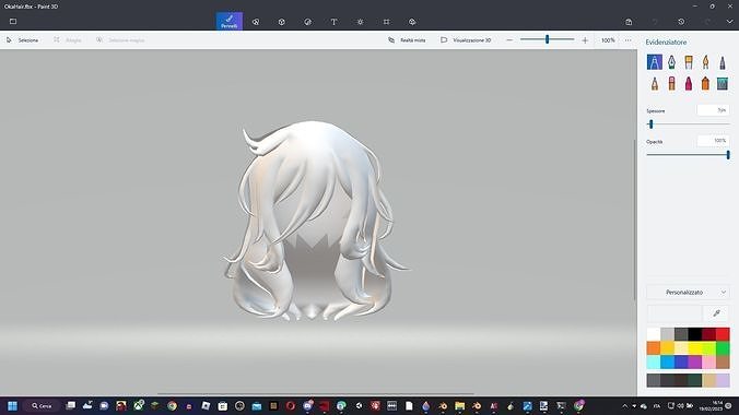 Oka hair free 3D model 3D printable | CGTrader