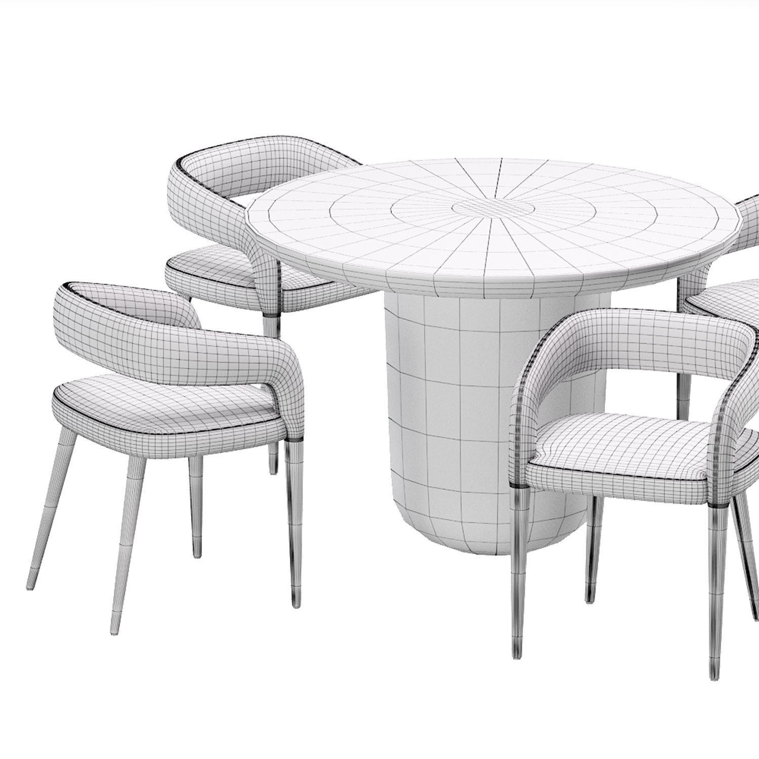 Dining Set by CB2 3D model | CGTrader