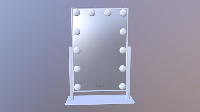 LED Light Makeup Mirror 3D model | CGTrader