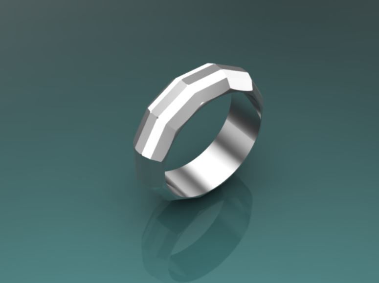 FACET RINGS 3D model 3D printable | CGTrader