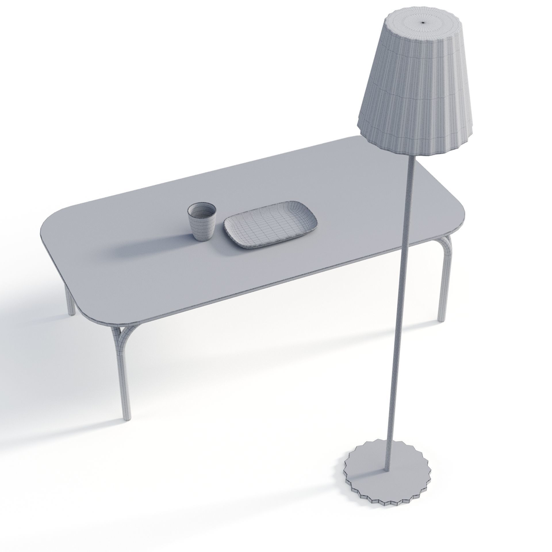 Capa Table and Lamp 3D model 3D model | CGTrader