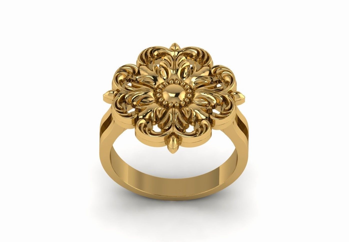 Flower Ring Design For Women 3D model 3D printable | CGTrader