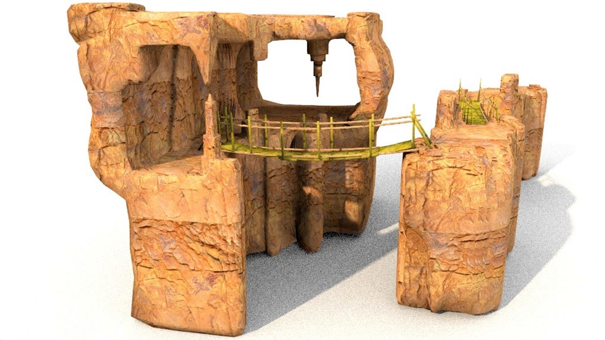 3D model cave cavern system on mountain landscape VR / AR / low-poly | CGTrader