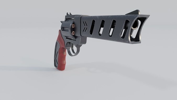 3D model Revolver Low-polly 3D model VR / AR / low-poly | CGTrader