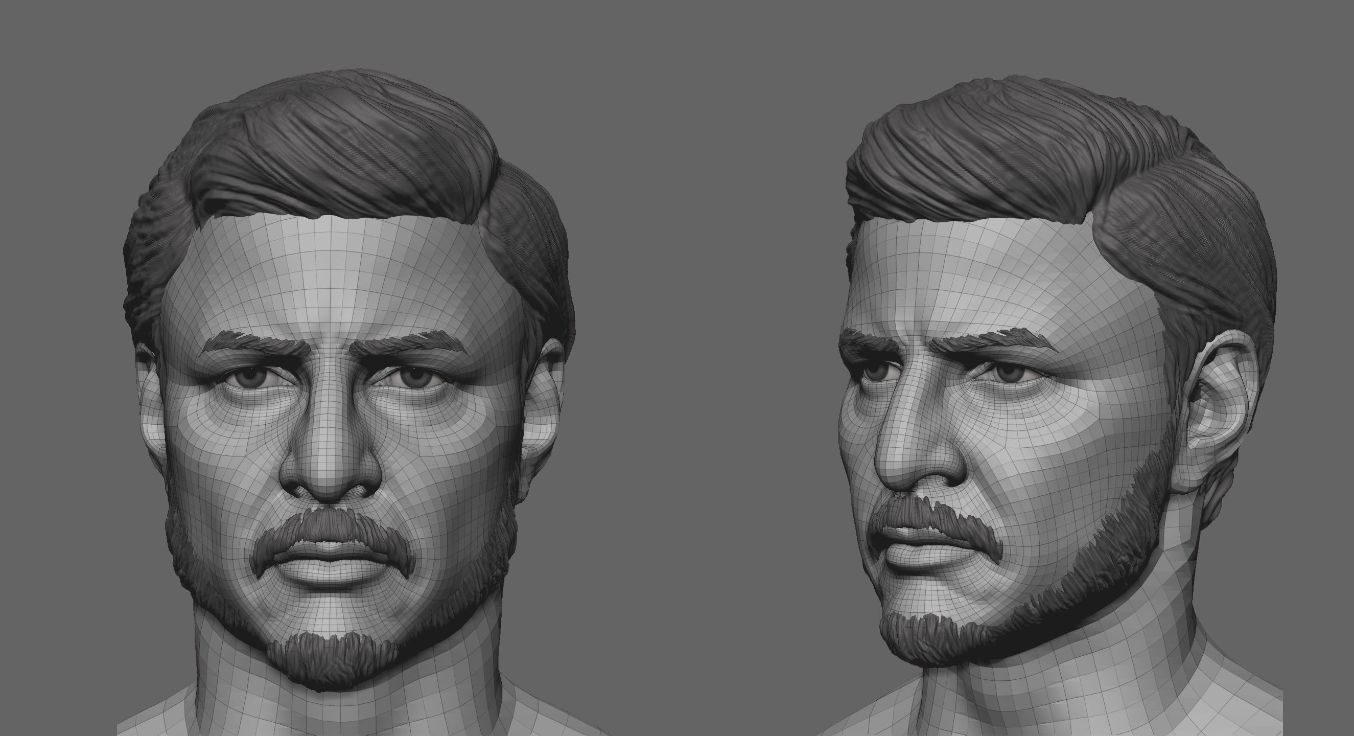 3D model ZbrushBaseModel Male Anatomy low res model VR / AR / low-poly ...