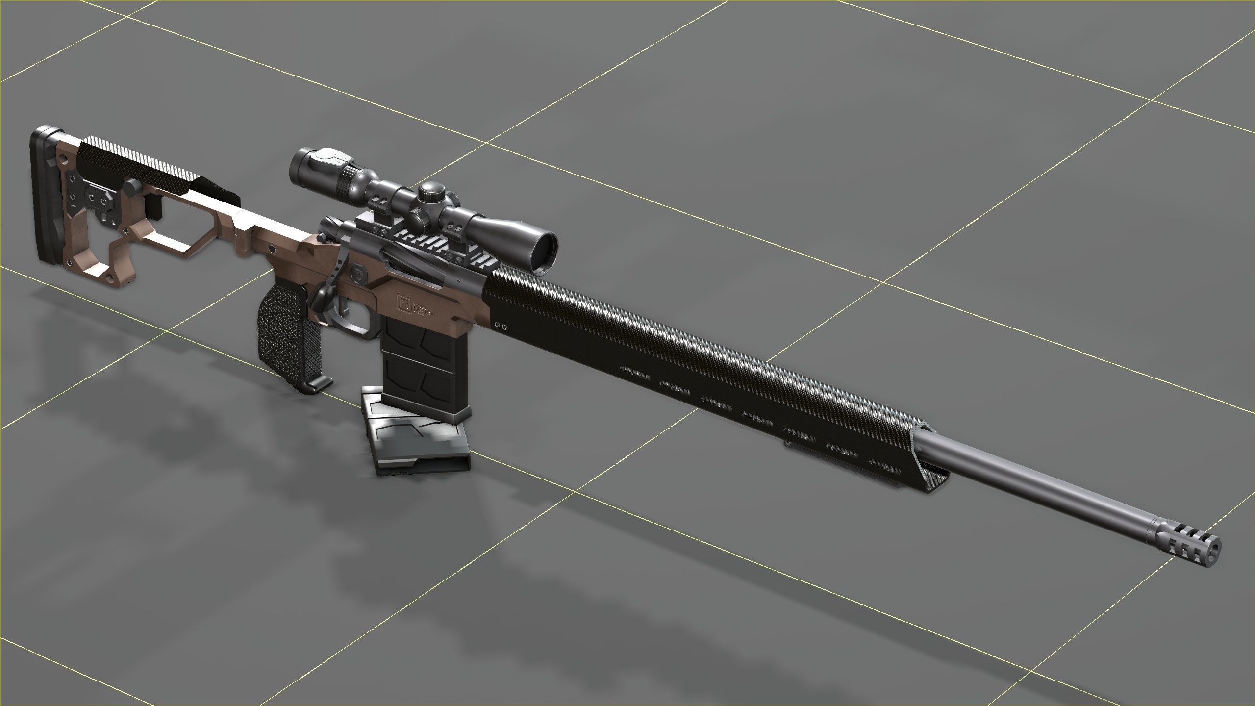 3D model Christensen Arms MPR with Swarovski Optics VR / AR / low-poly ...