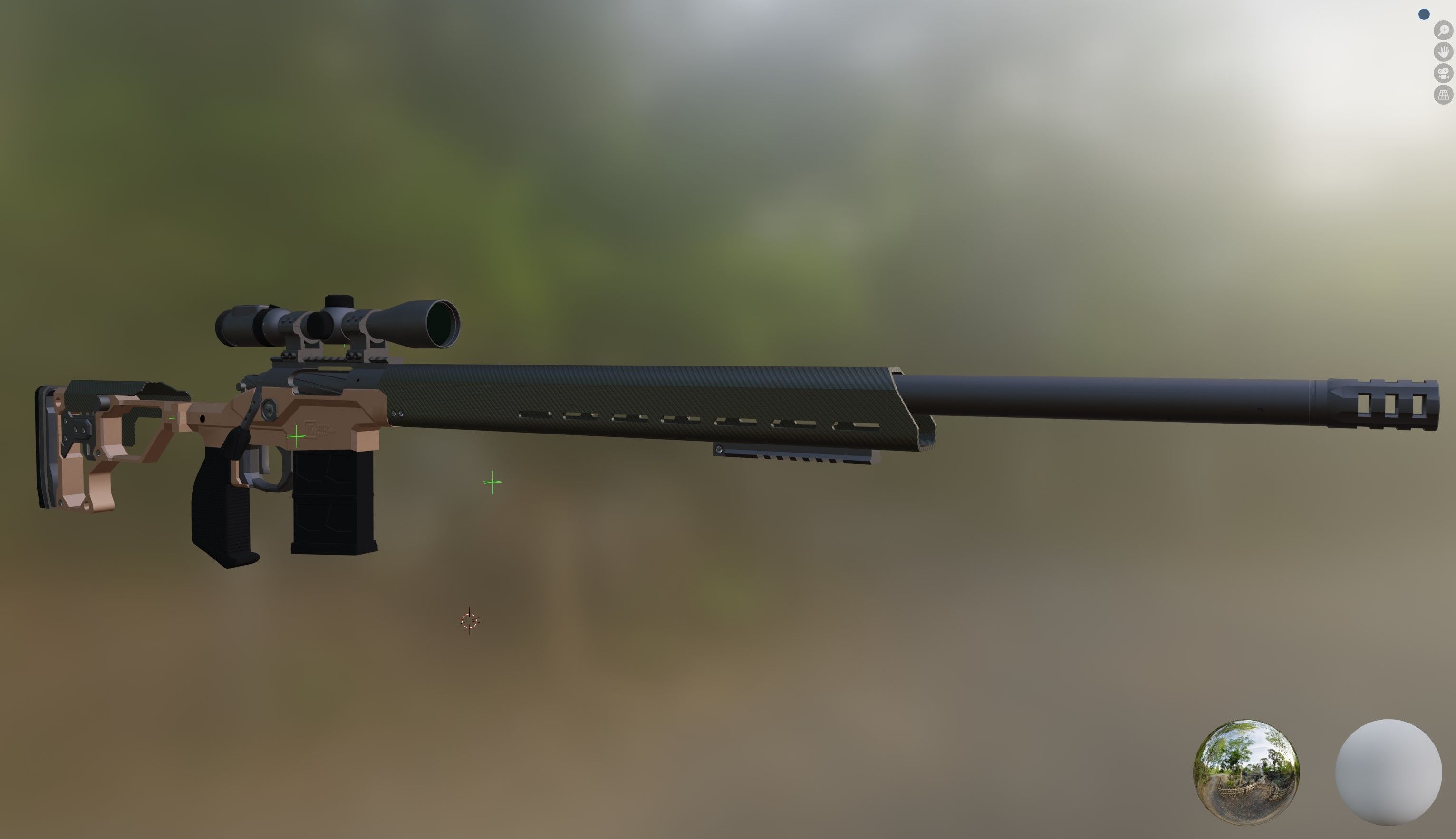 3D model Christensen Arms MPR with Swarovski Optics VR / AR / low-poly ...