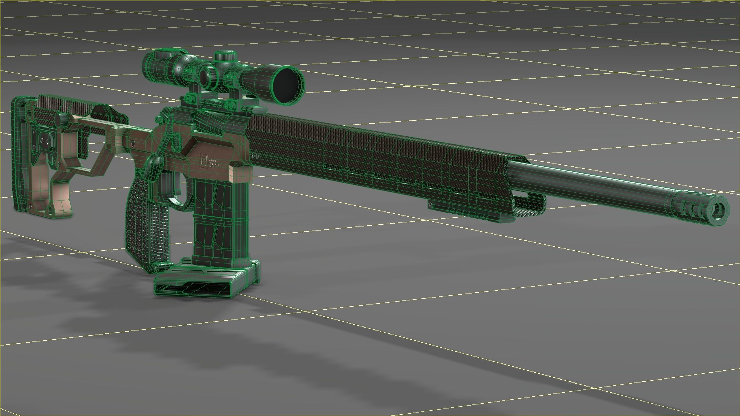 3D model Christensen Arms MPR with Swarovski Optics VR / AR / low-poly ...