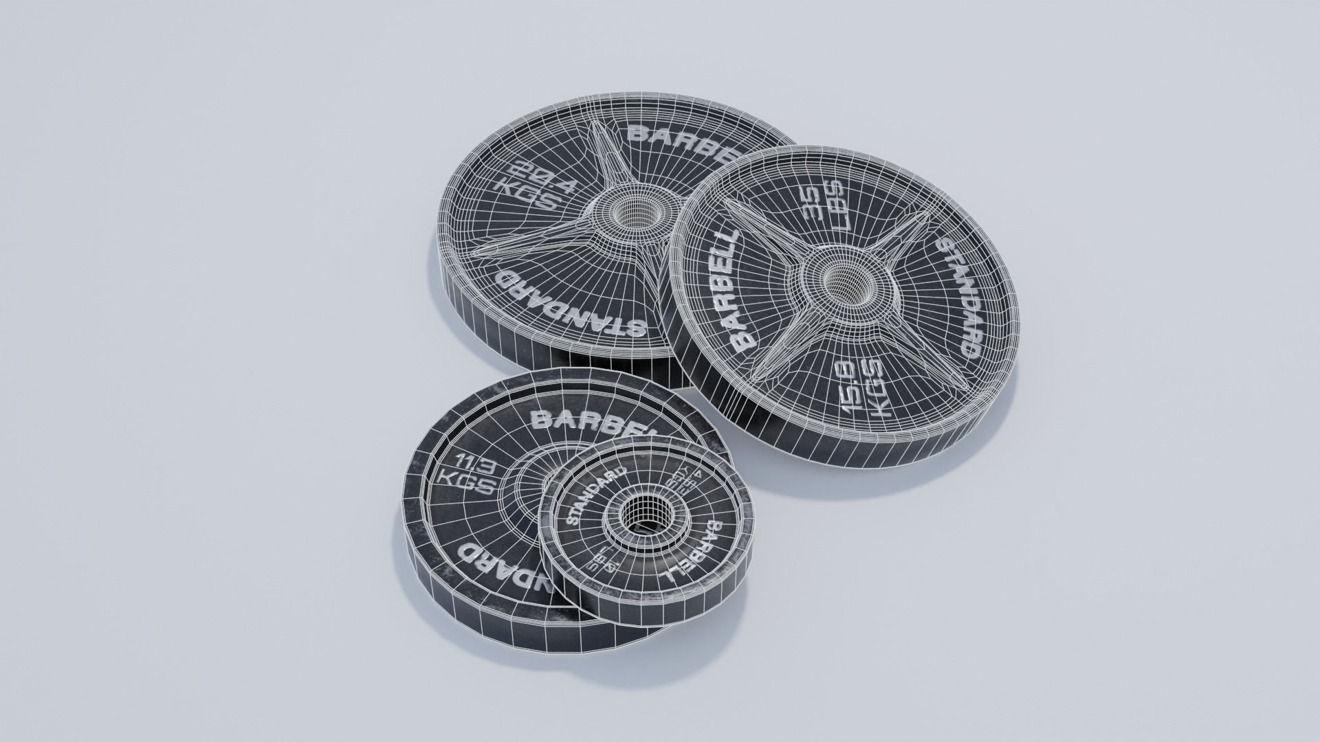 3D model Barbell with 4K and 2K Textures VR / AR / low-poly | CGTrader