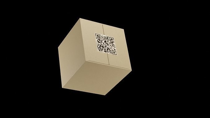 Box with qr code 3D model animated rigged | CGTrader