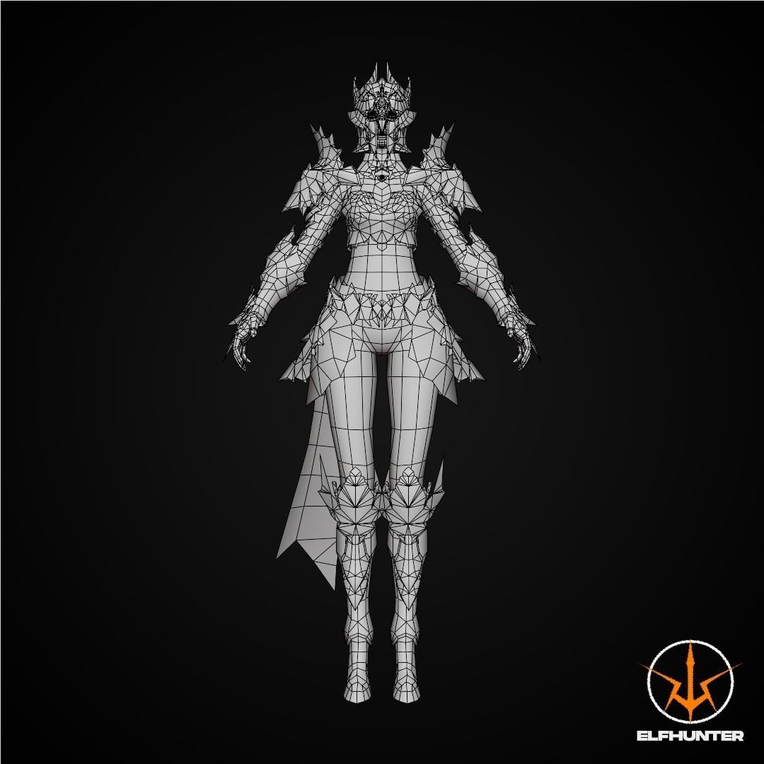 3D model EXCLUSIVE EDITION RIGGED CHARACTER ELF RAID VR / AR / low-poly ...