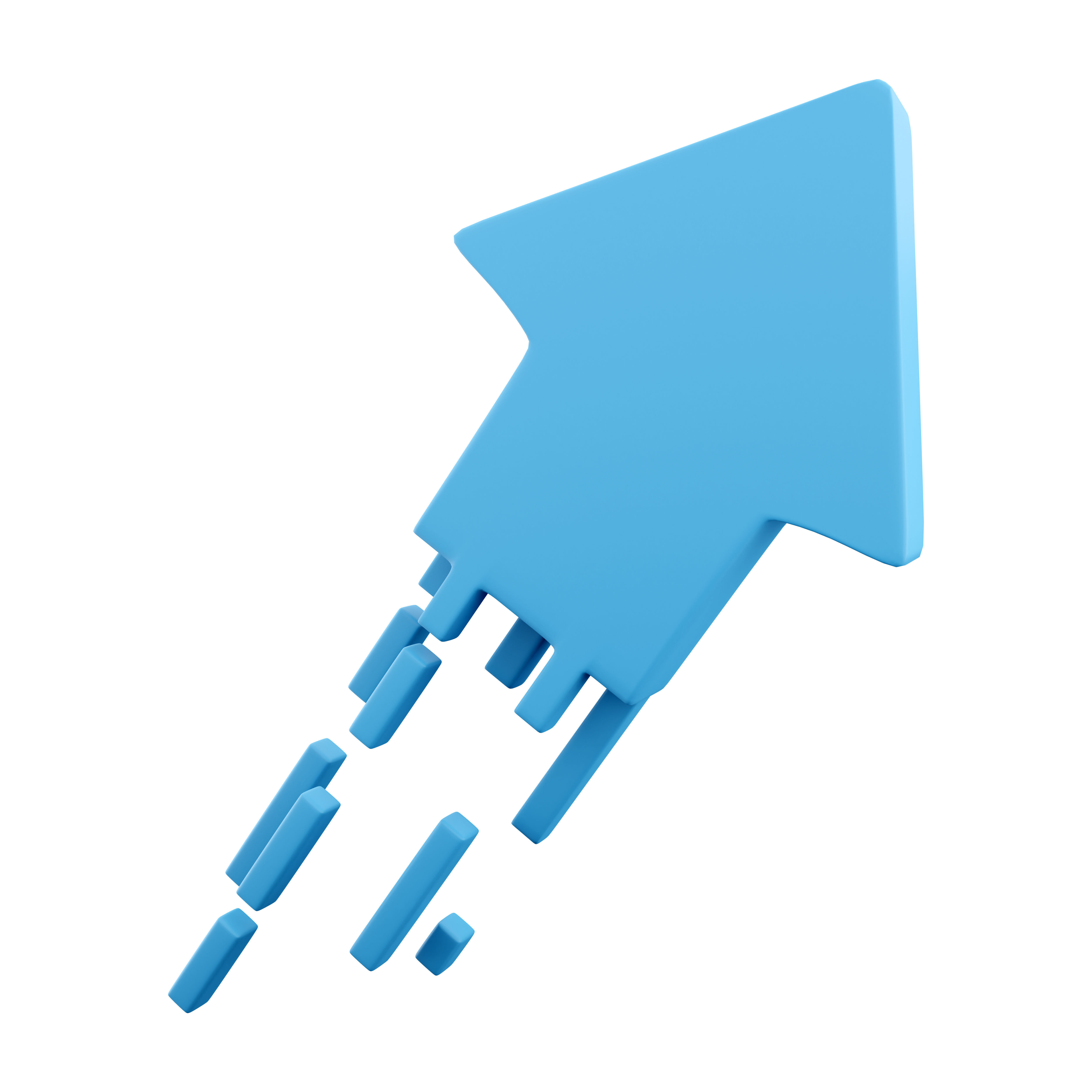 3d blue arrow icon 3D model | CGTrader