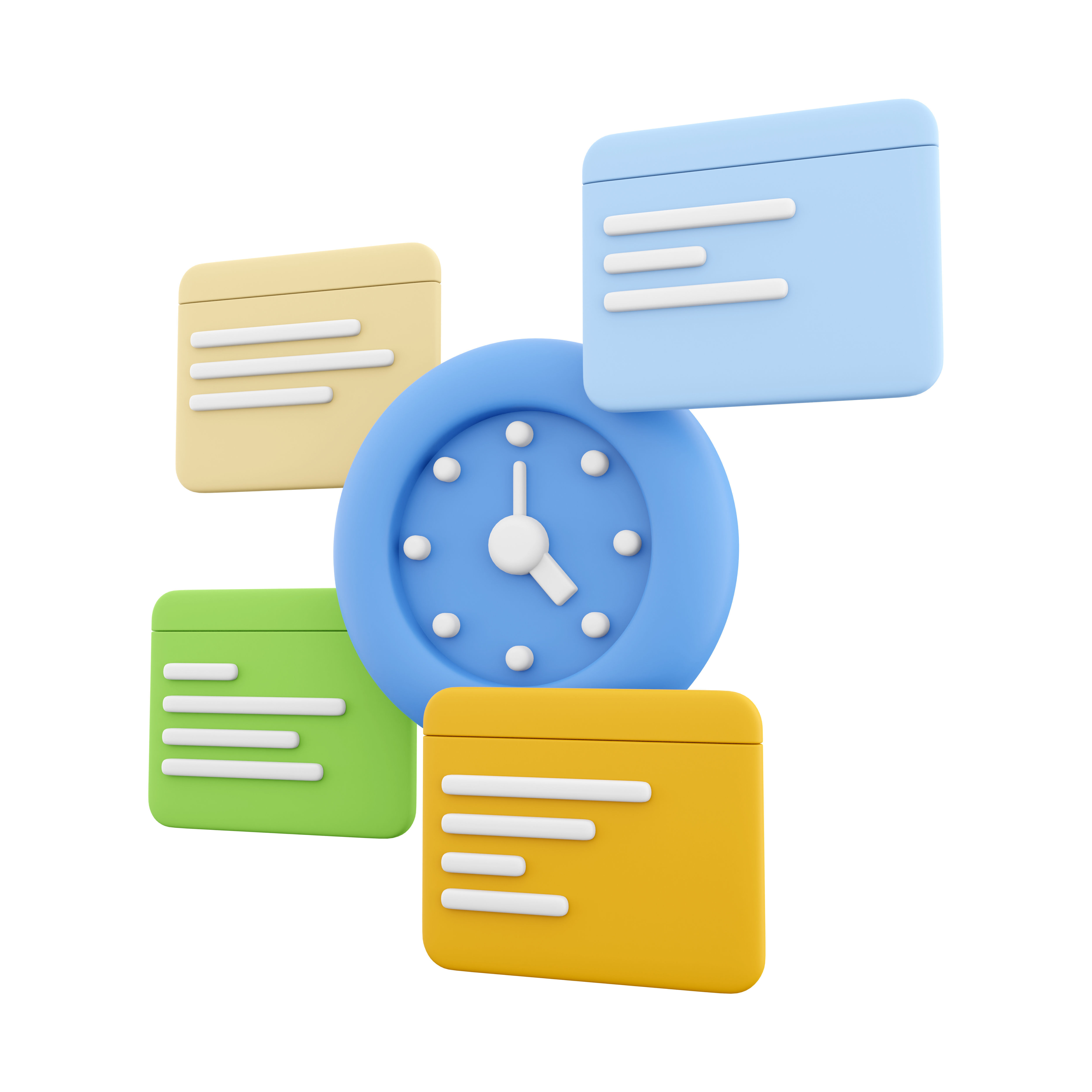 3d clock and notifications icon 3D model | CGTrader