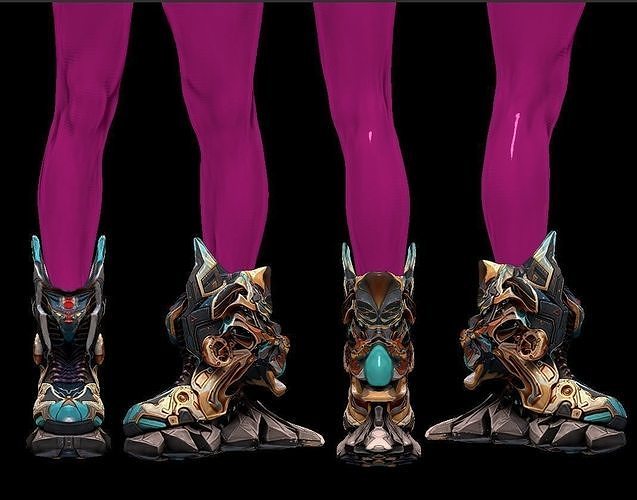 3D model Anime space shoes VR / AR / low-poly | CGTrader