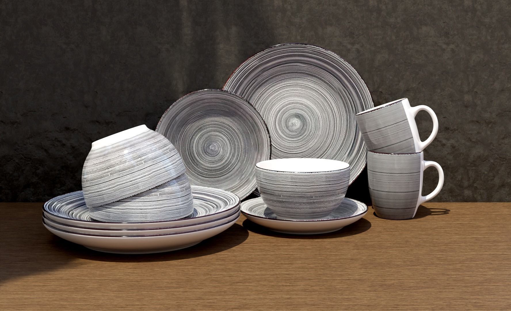 3D model Crockery Set VR / AR / low-poly | CGTrader