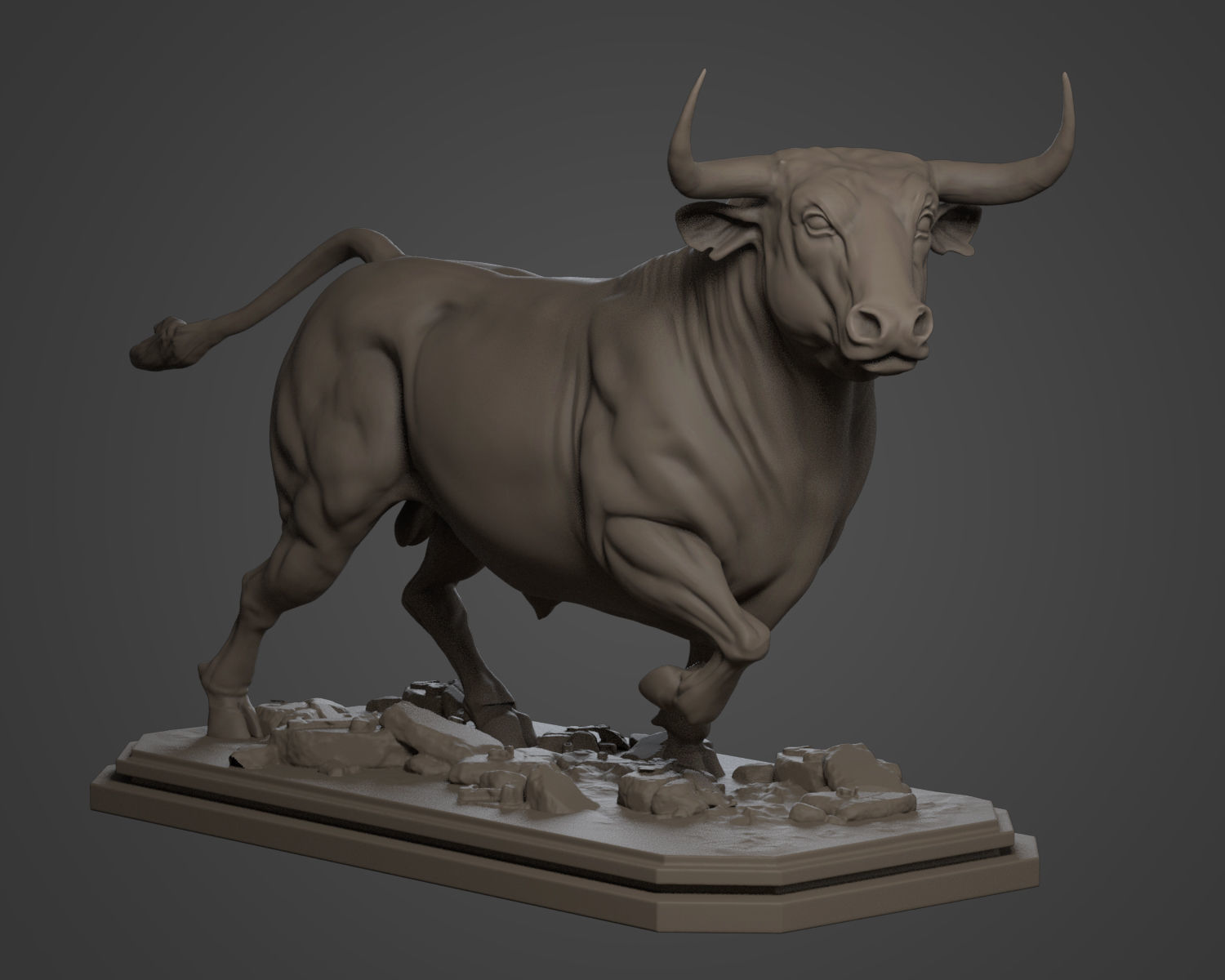 cattle 3d print bull statue 3D model 3D printable | CGTrader