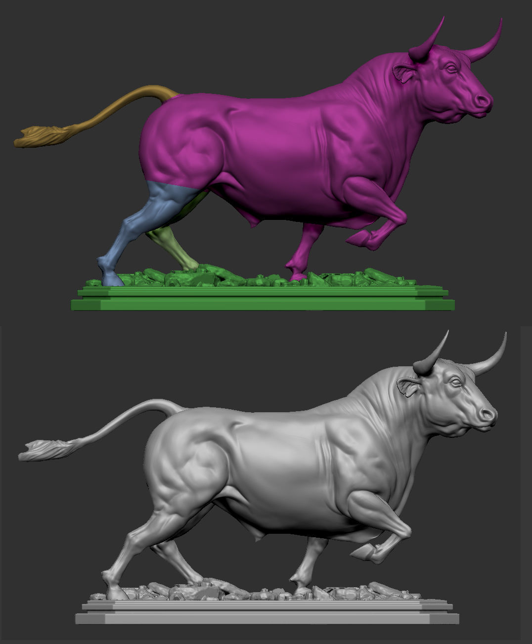cattle 3d print bull statue 3D model 3D printable | CGTrader