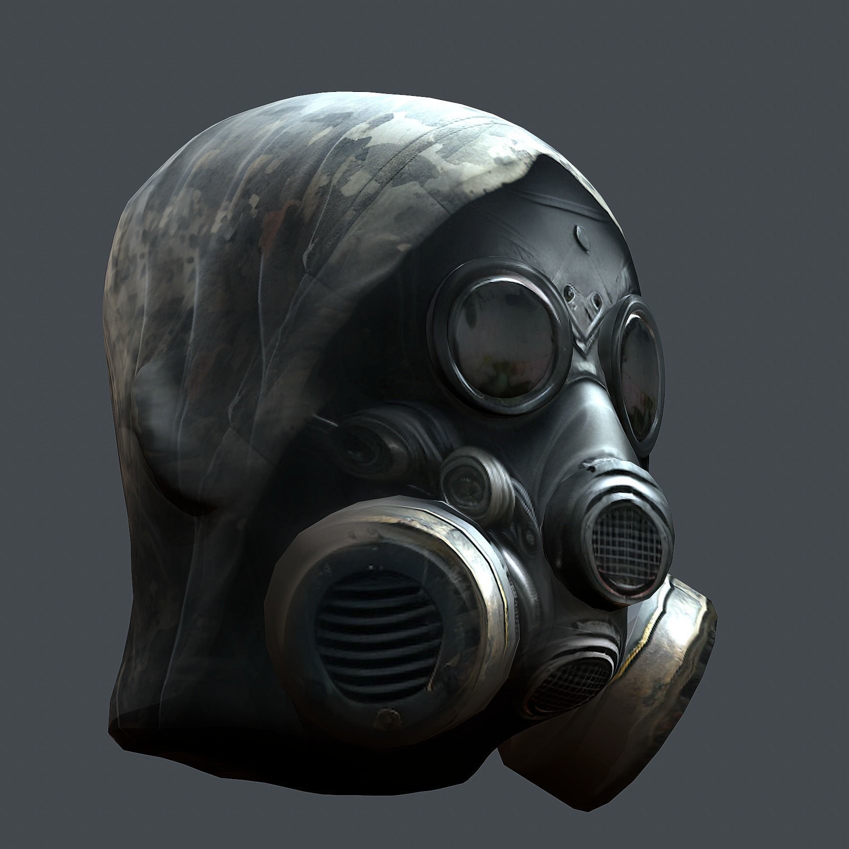 3D model Gas mask helmet 3d model military combat Low-poly VR / AR ...
