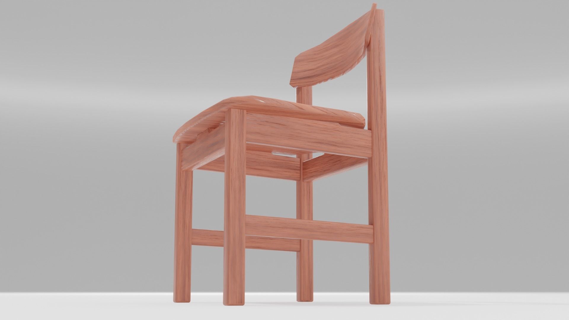 3D model Low-poly Wood Chair VR / AR / low-poly | CGTrader
