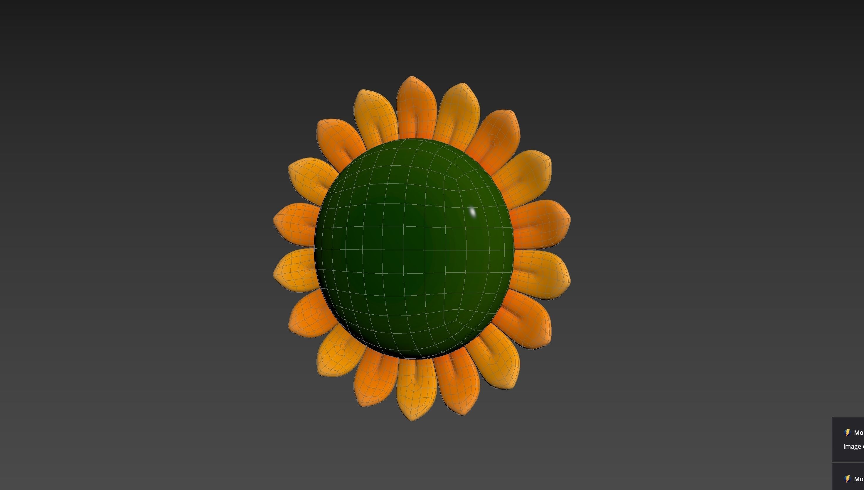 Character227 Cartoon Sunflower 3D model | CGTrader