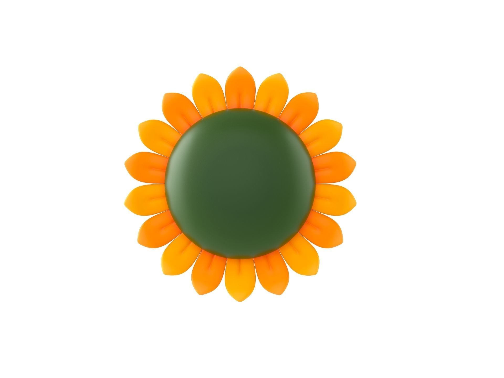 Character227 Cartoon Sunflower 3D model | CGTrader