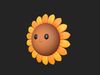 Character227 Cartoon Sunflower 3D model | CGTrader