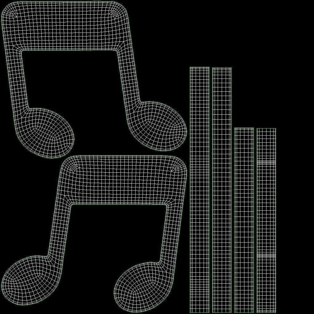 Music note 3D model | CGTrader