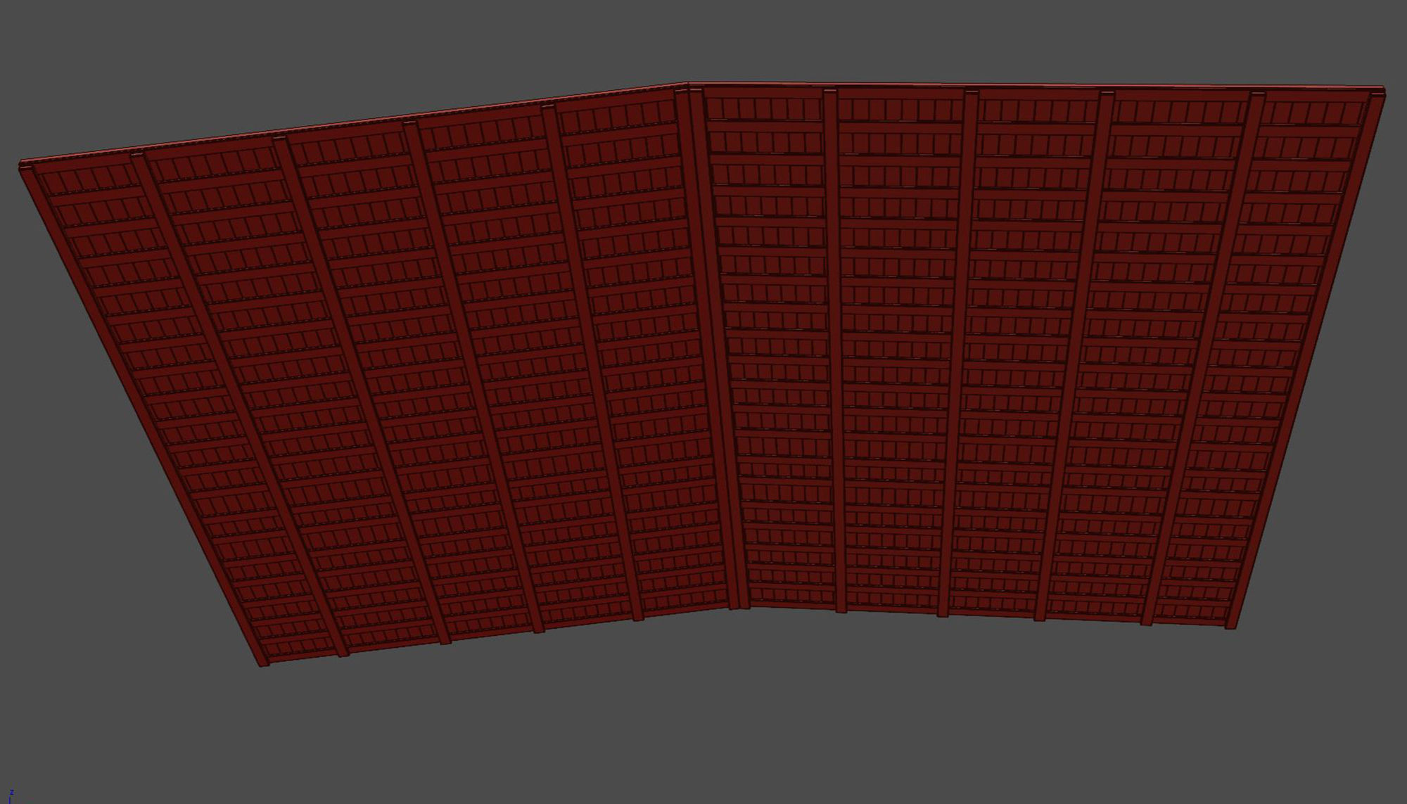 Gable Wooden Ceiling V3 3D model | CGTrader