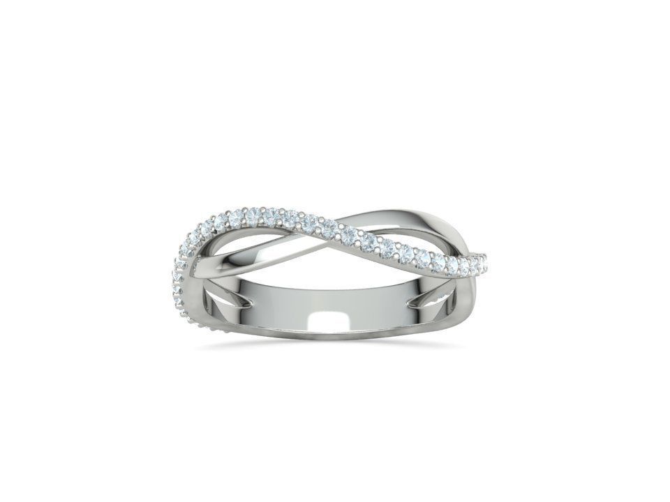 Diamond Infinity Band Ring Sofia Endless Love 3dmodel 3D model 3D printable | CGTrader