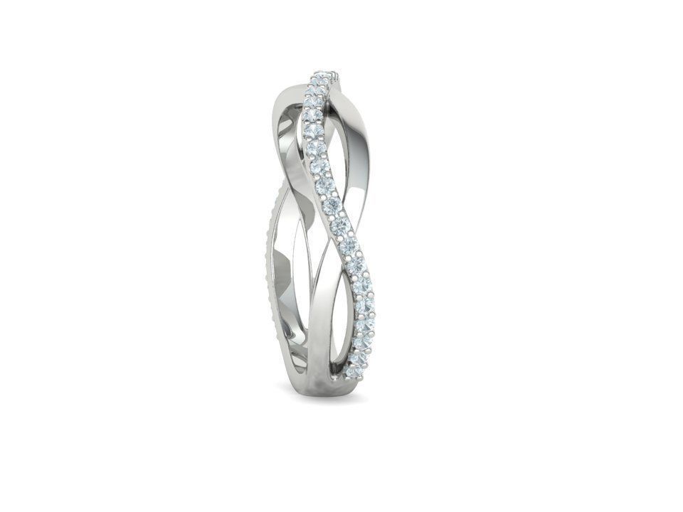 Diamond Infinity Band Ring Sofia Endless Love 3dmodel 3D model 3D printable | CGTrader